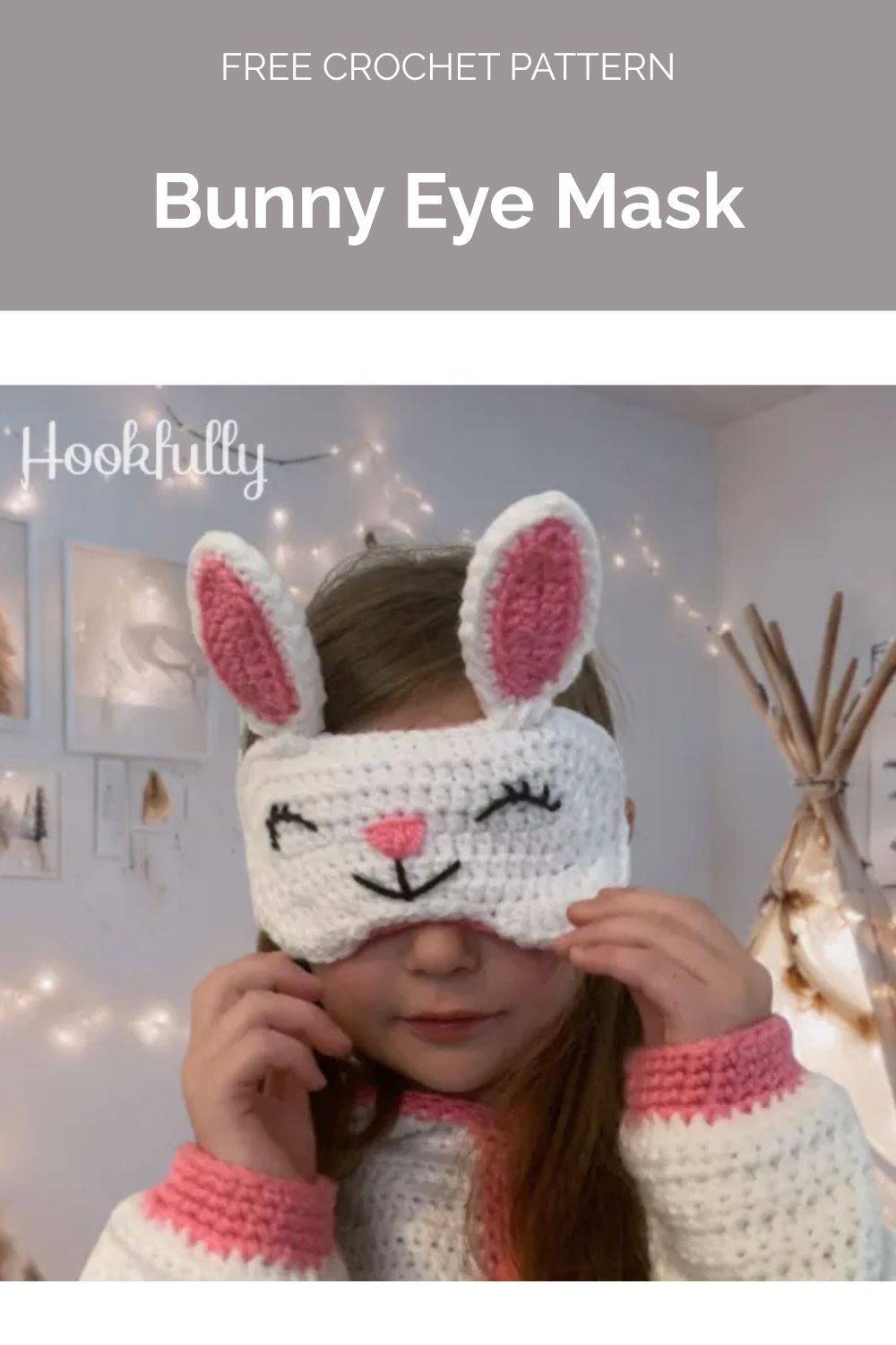 Bunny Eye Mask Crochet Pattern