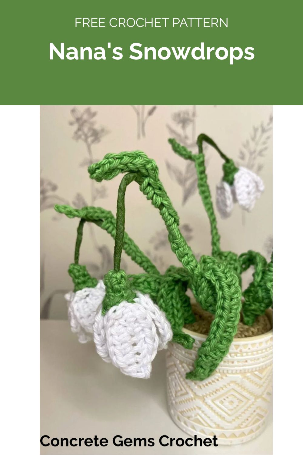 Nana's Snowdrops Crochet Flowers