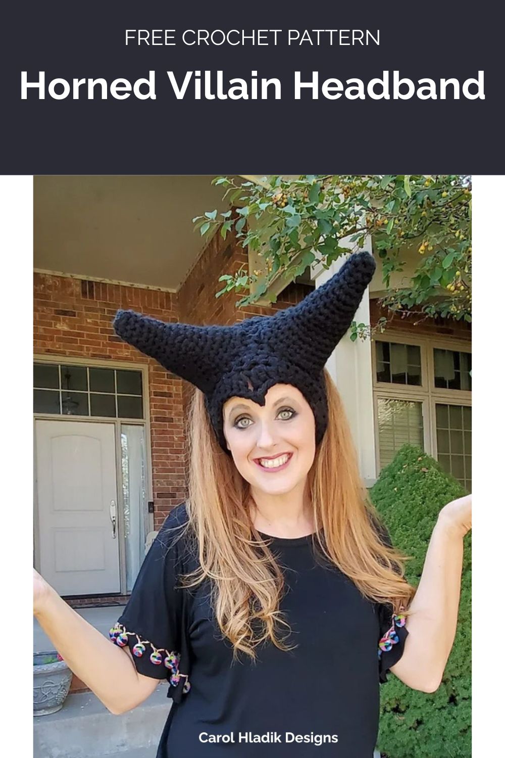 Horned Villain Headband Crochet Pattern