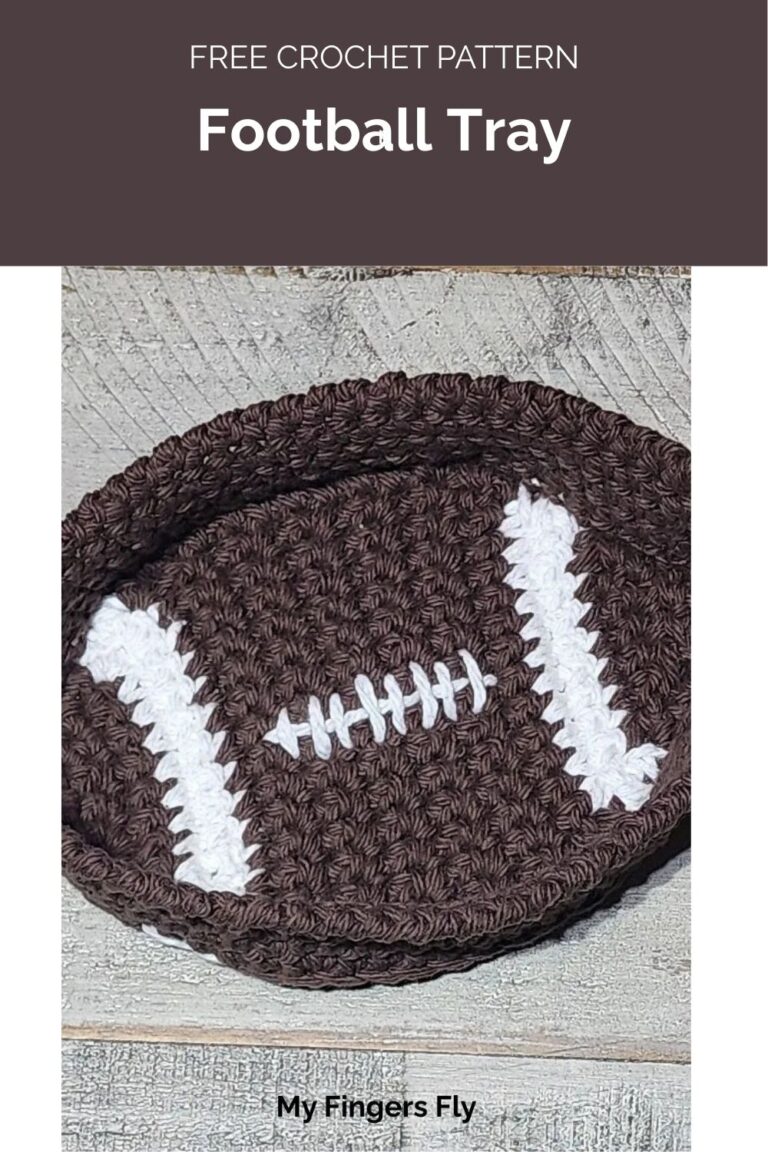 Crochet Football Trinket Tray