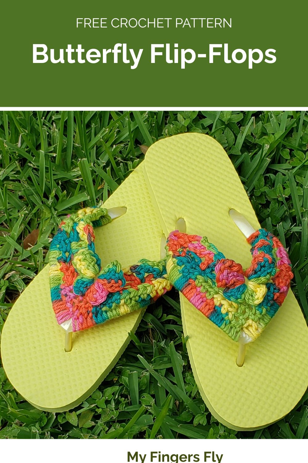 Butterfly Flip-Flops Free Crochet Pattern