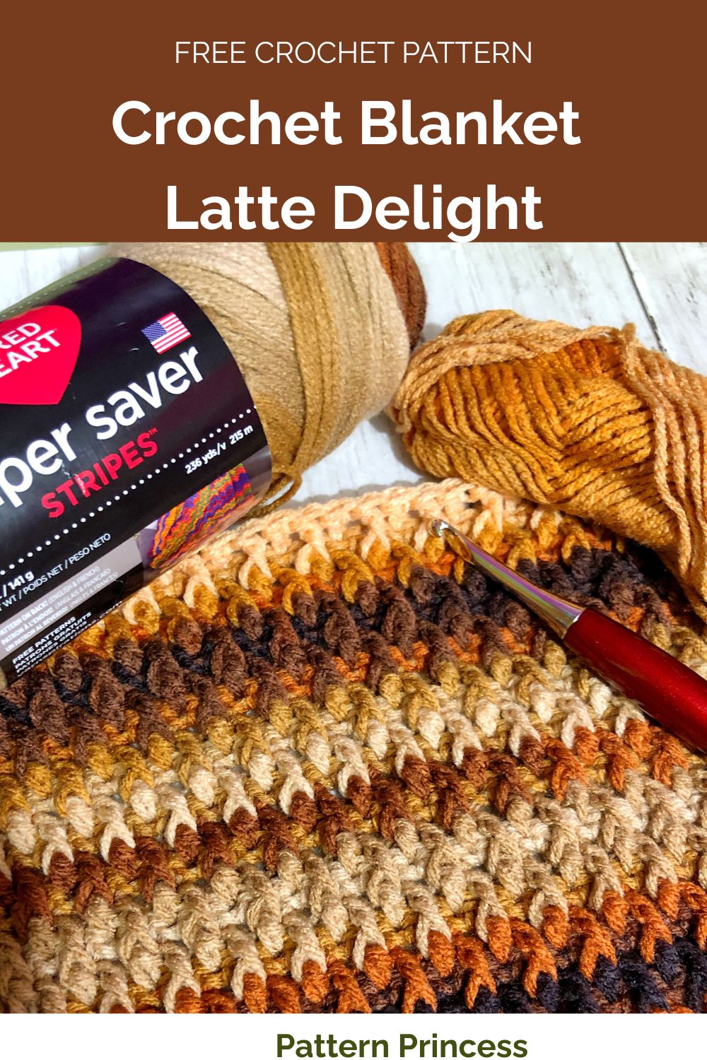 Free Crochet Blanket Latte Delight
