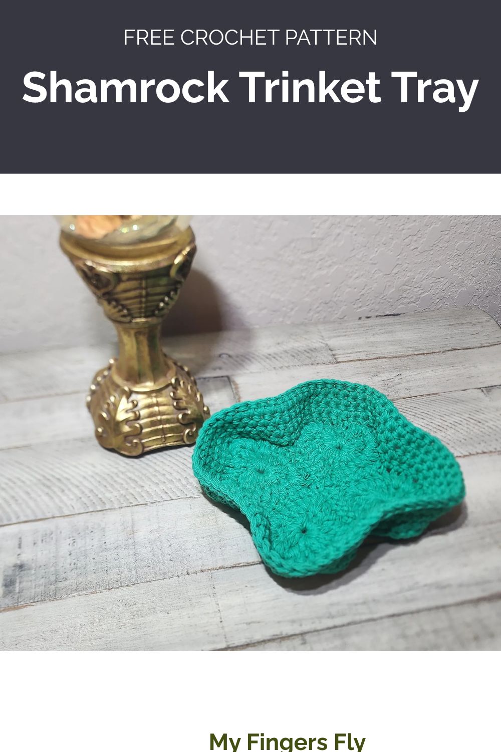 Shamrock Trinket Tray Crochet Pattern