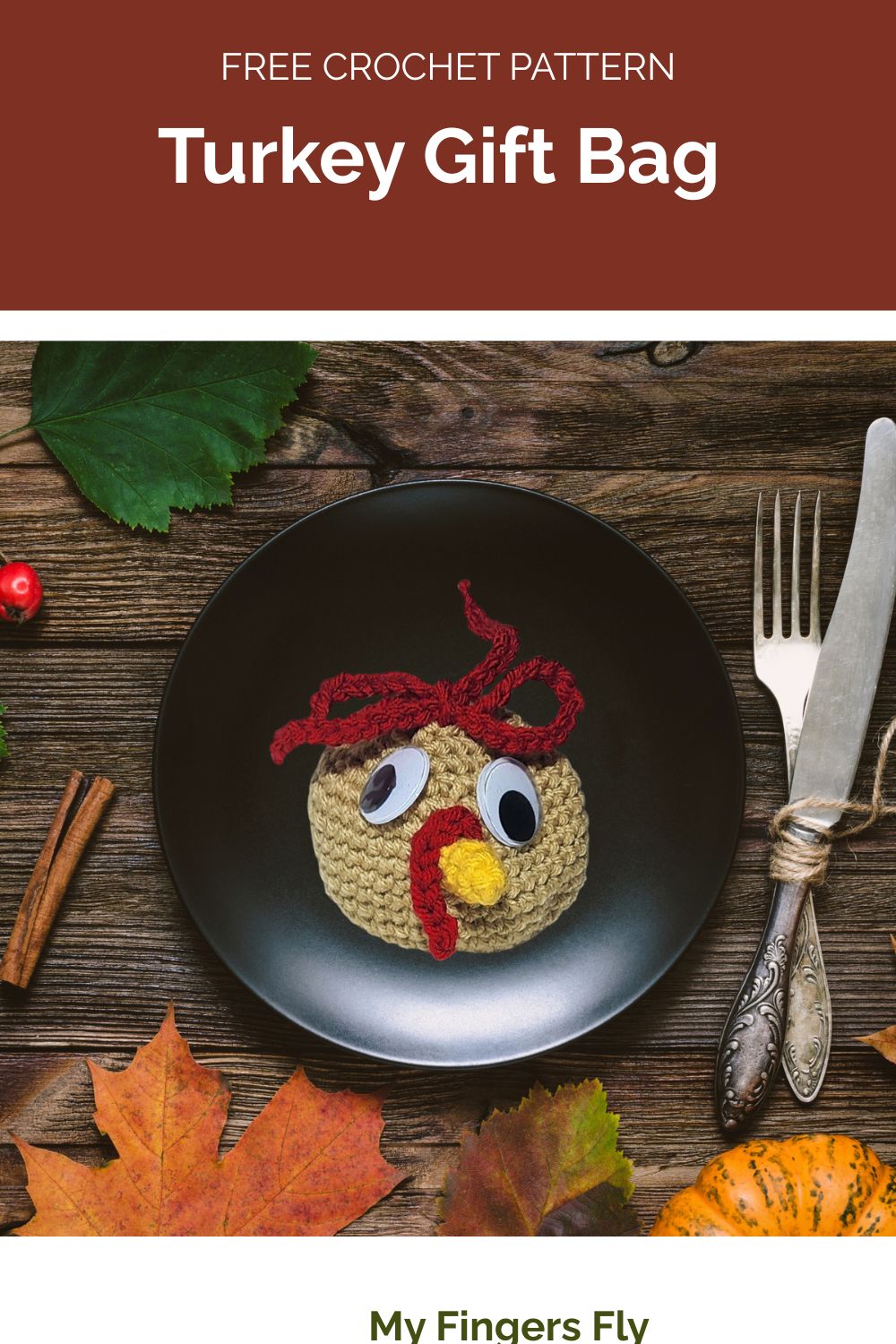 Crochet Turkey Gift Bag