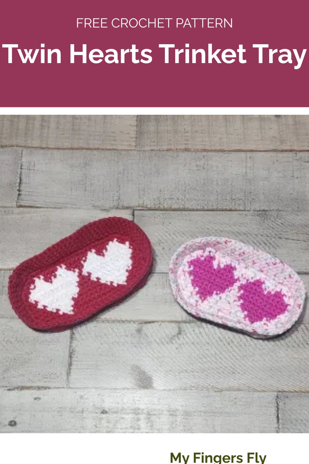 Twin Hearts Trinket Tray Crochet Pattern