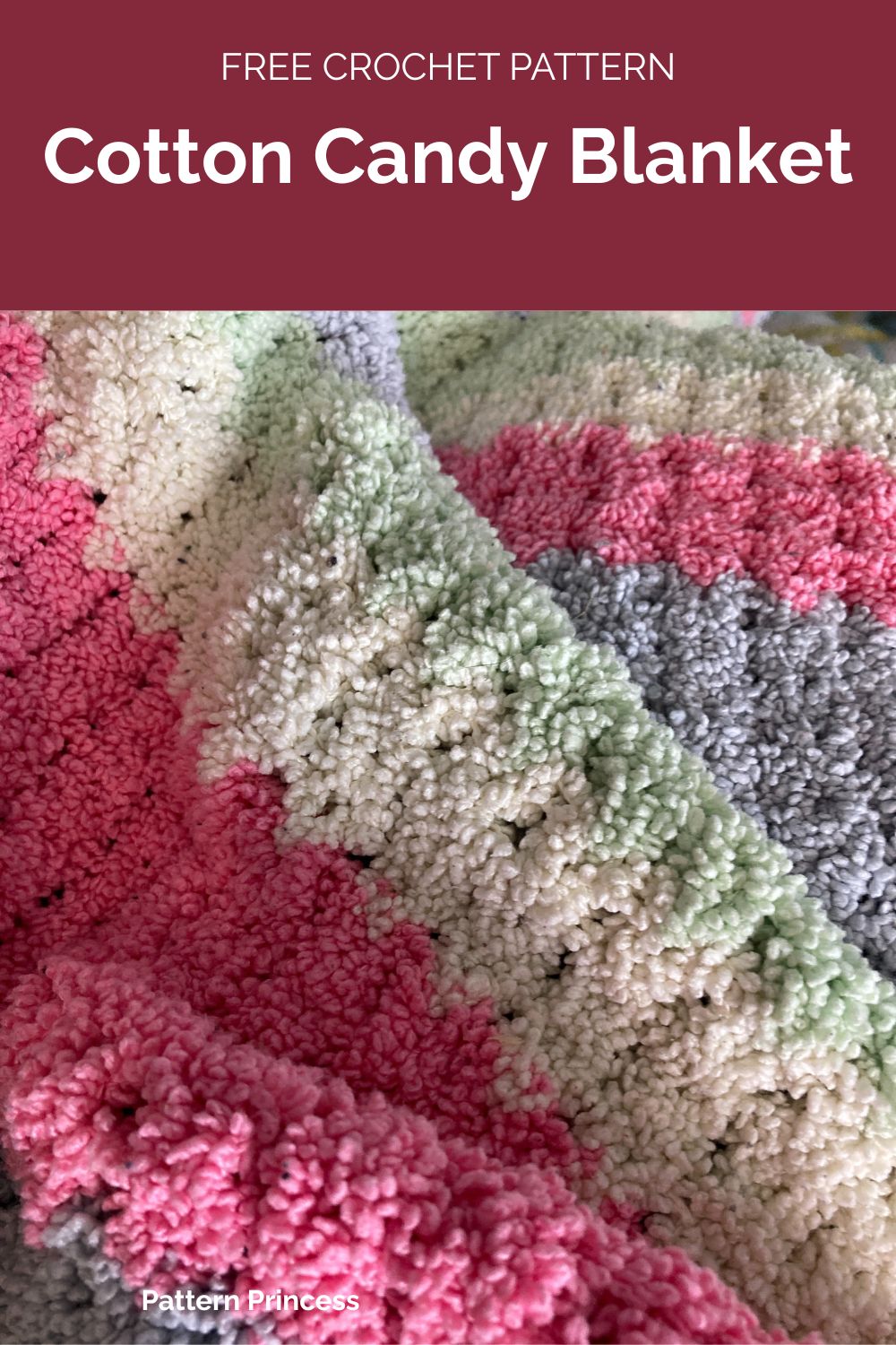 Cotton Candy Pastel Afghan Crochet Pattern