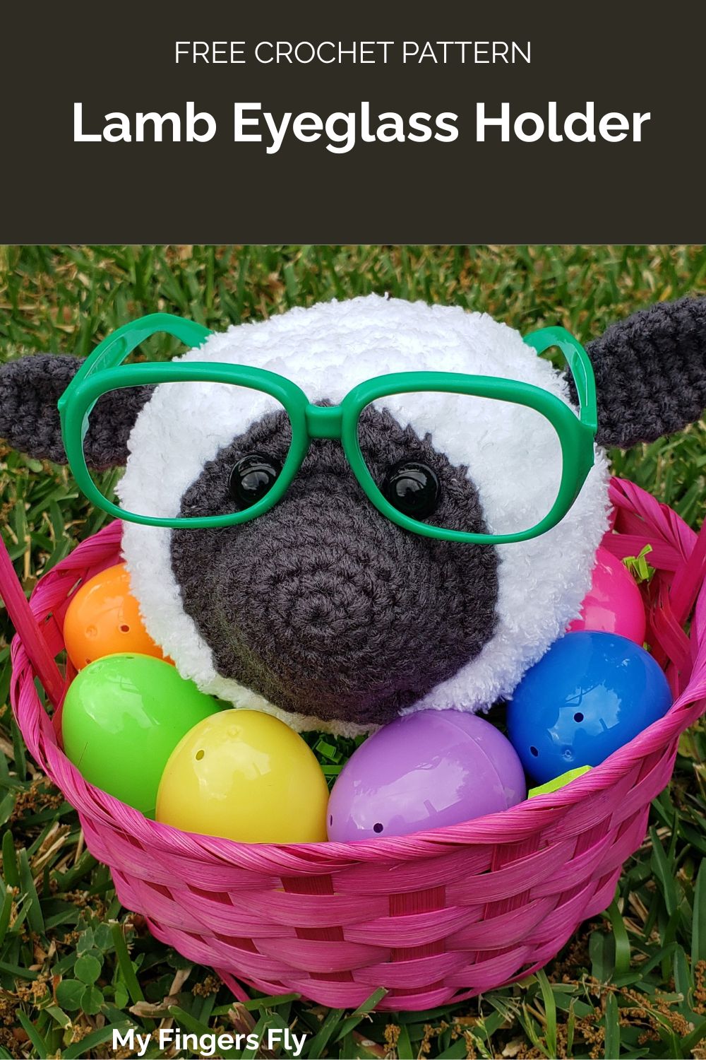 Baby Lamb Eyeglass Holder Crochet Pattern