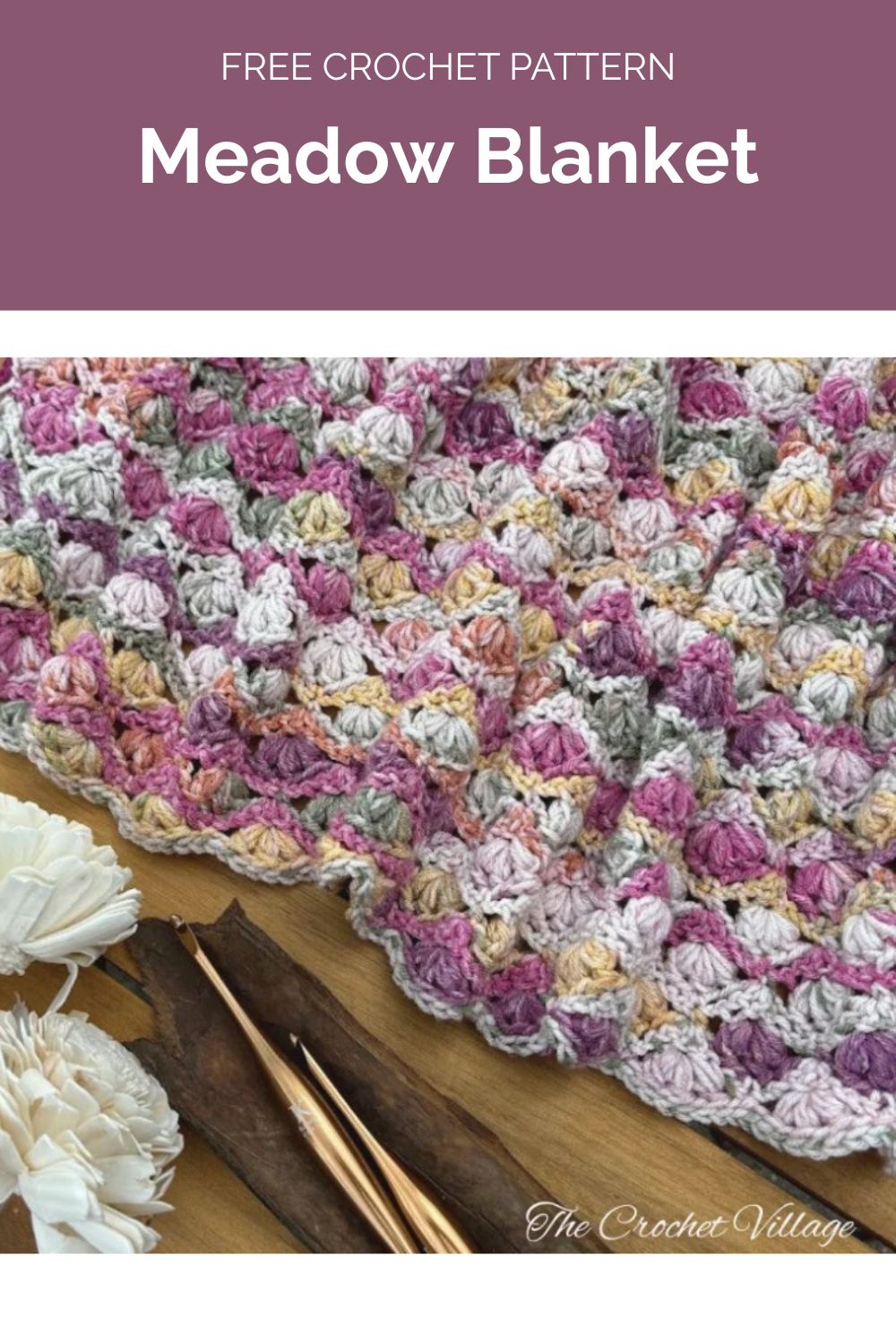 Meadow Blanket Free Crochet Pattern