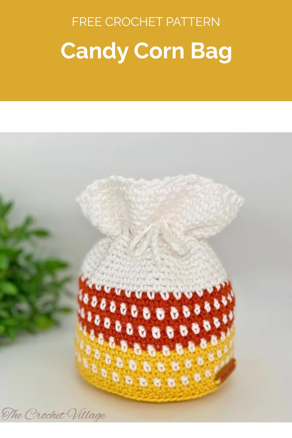 Candy Corn Bag Free Crochet Pattern