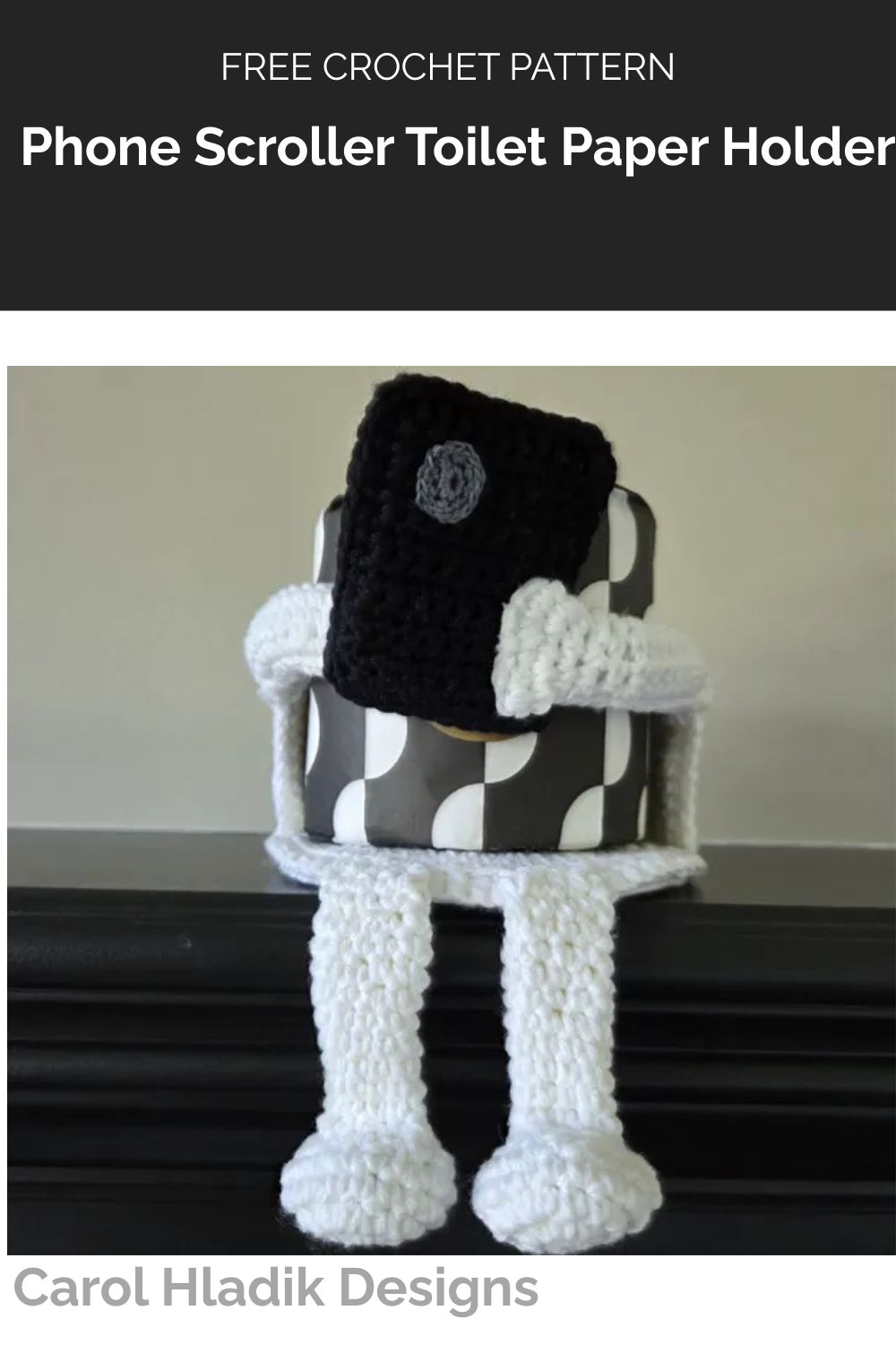Phone Scroller Toilet Paper Holder Crochet Pattern