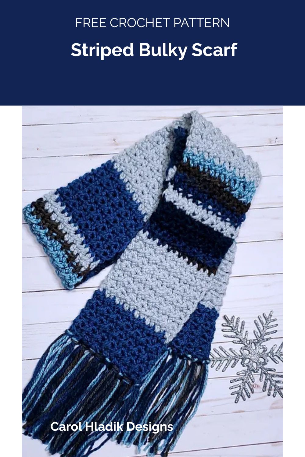 Striped Bulky Scarf Free Pattern