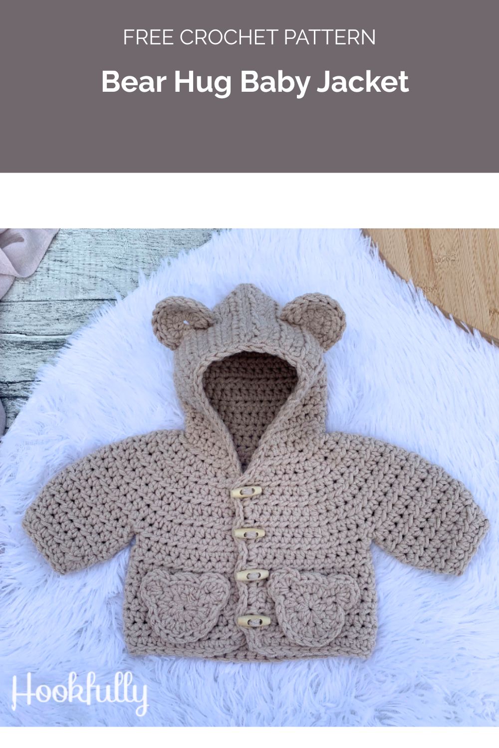 Bear Hug Baby Jacket Crochet Pattern