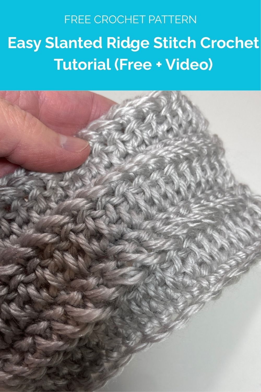 Easy Slanted Ridge Stitch Crochet Tutorial (Free + Video)