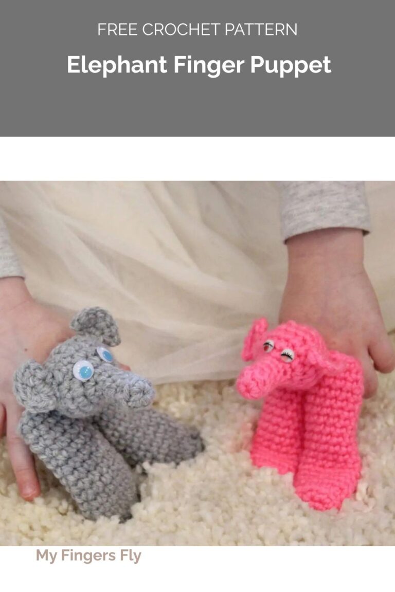 Elephant Finger Puppet Free Crochet Pattern