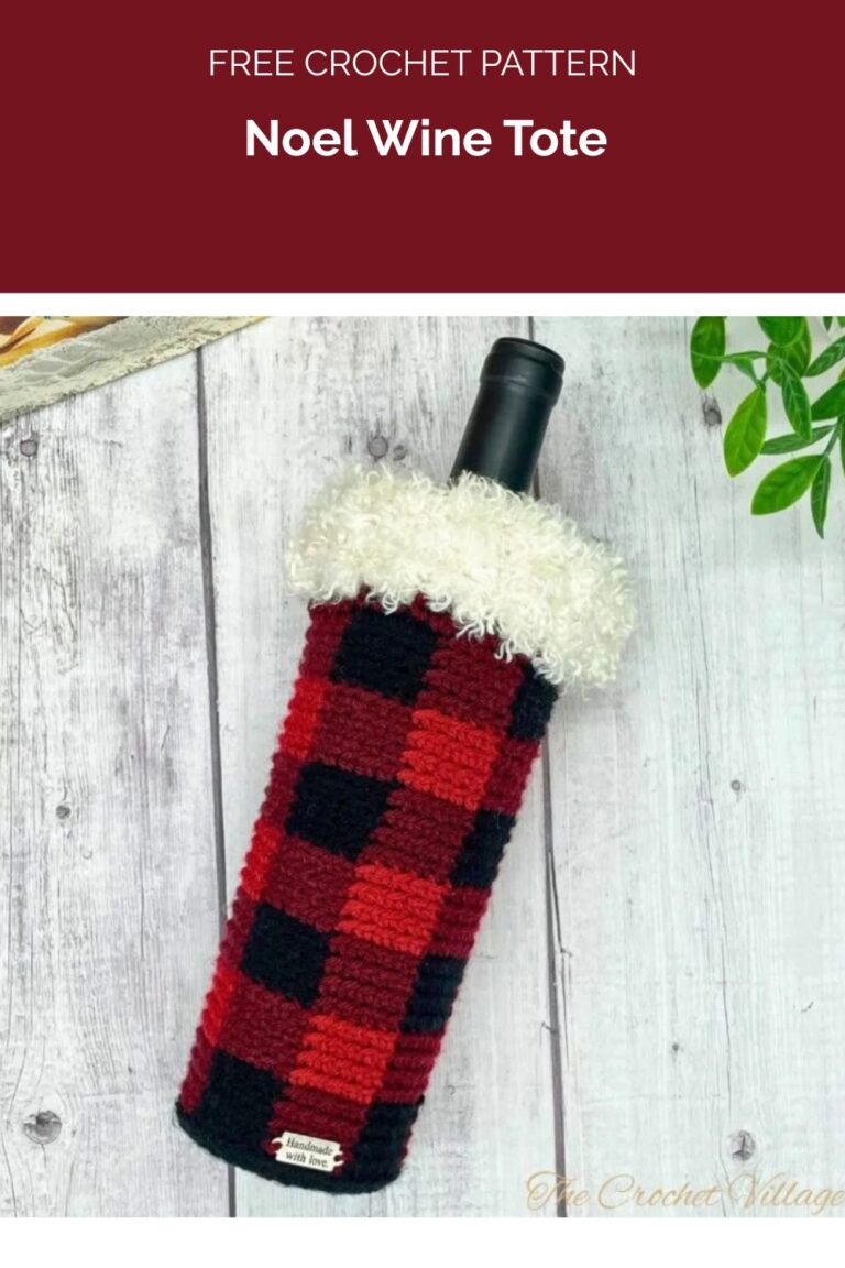 Noel Wine Tote Free Crochet Pattern