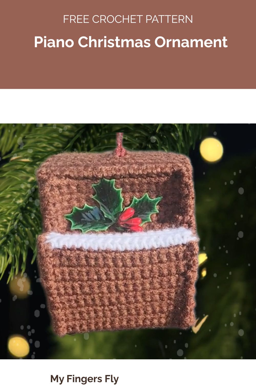 Upright Piano Ornament Crochet Pattern