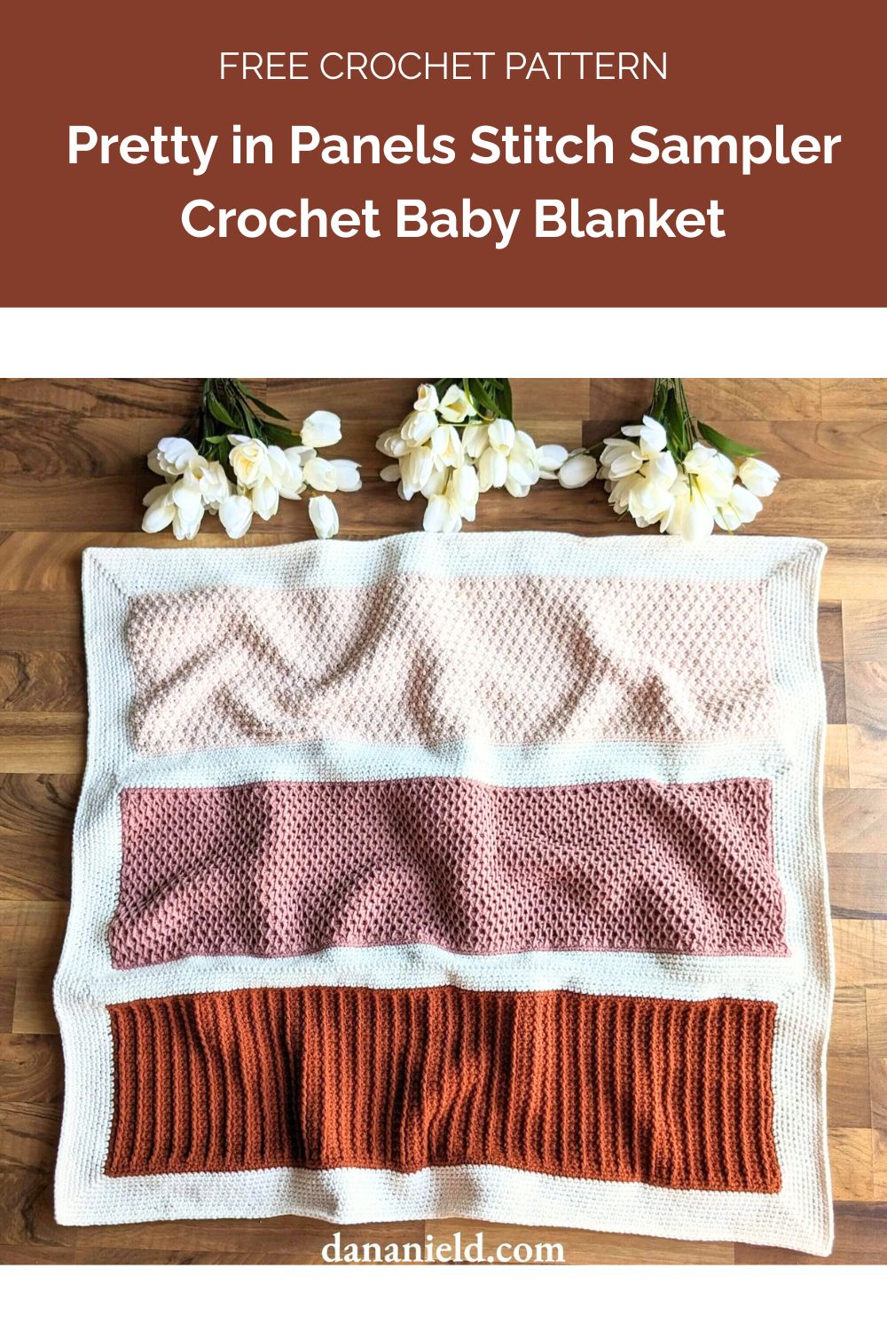Pretty in Panels Stitch Sampler Crochet Baby Blanket