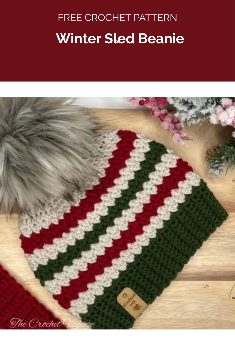 Winter Sled Beanie Crochet Pattern