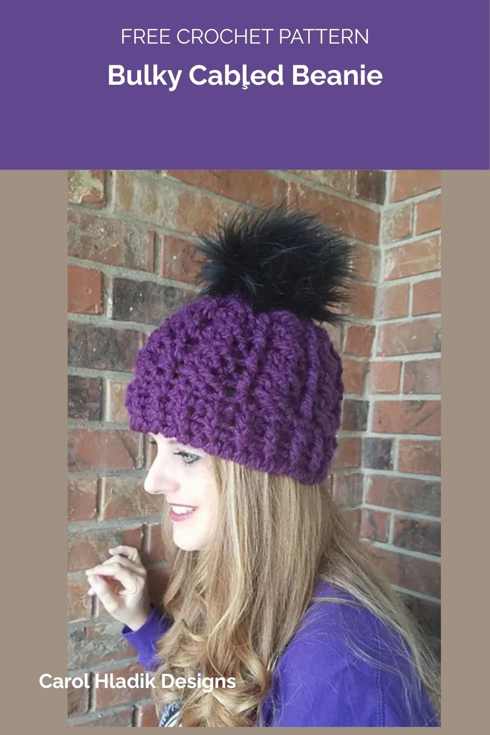 Bulky Cabled Beanie Crochet Pattern