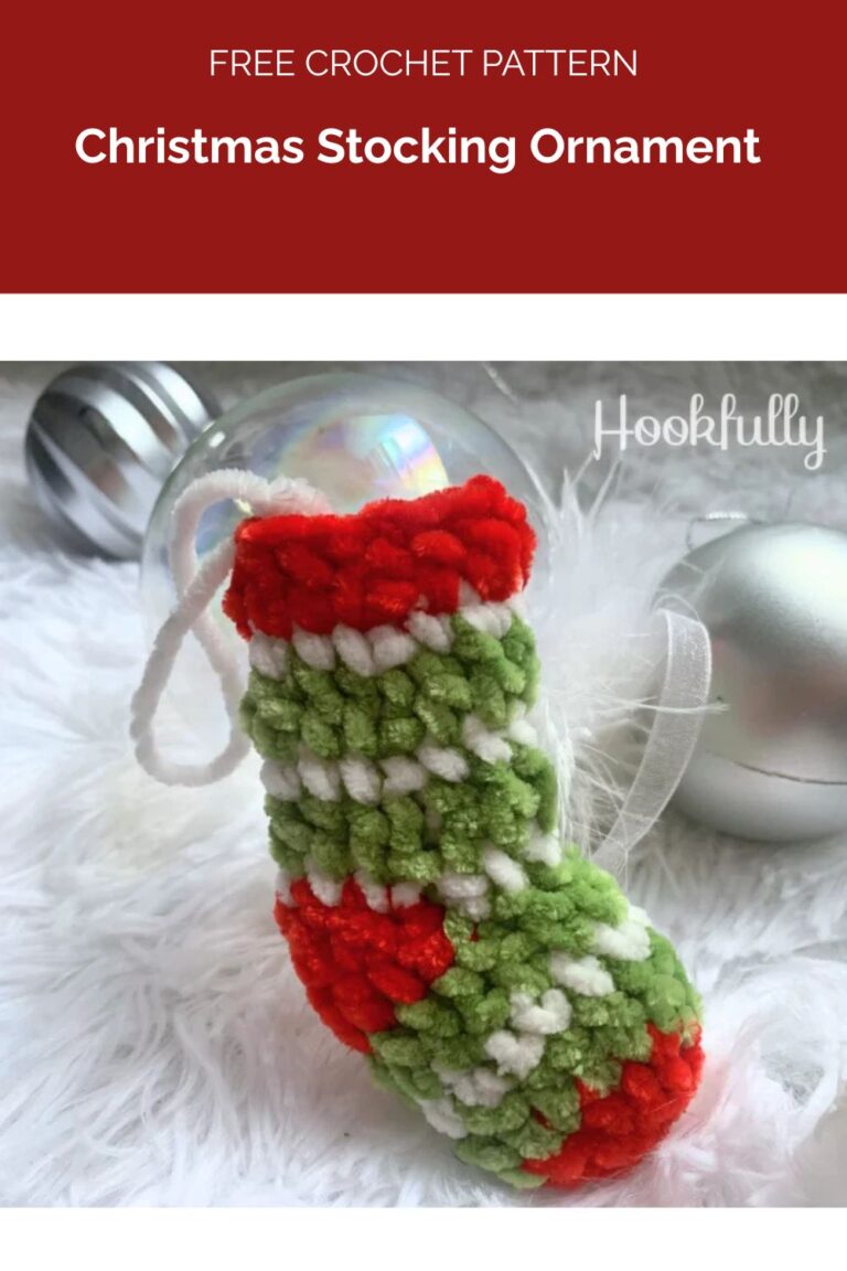 Christmas Stocking Ornament Crochet Pattern