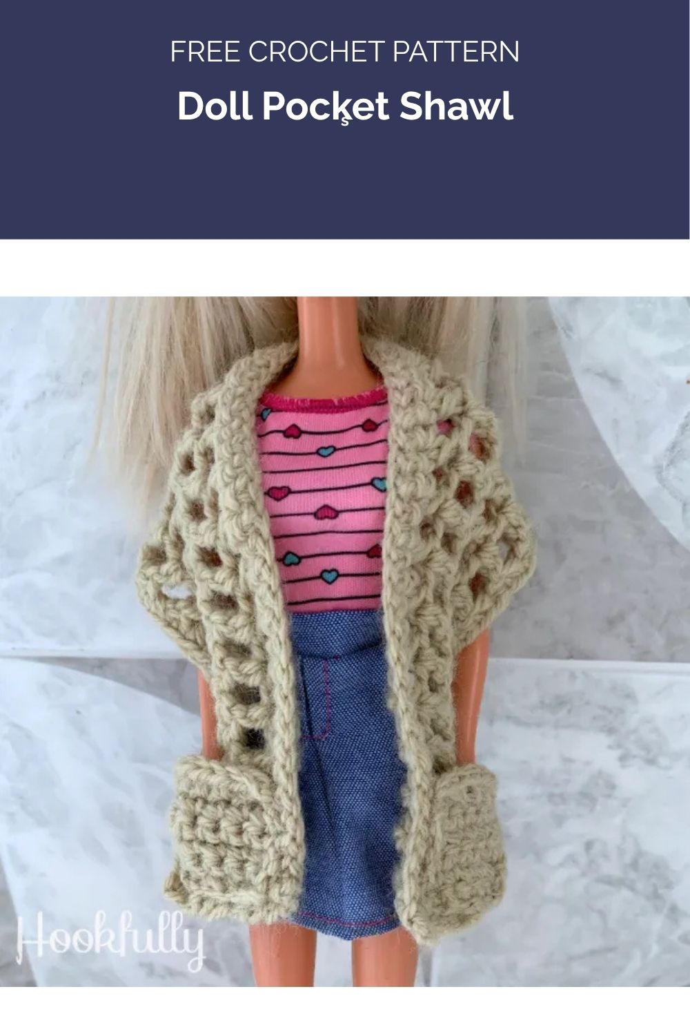 Doll Pocket Shawl Crochet Pattern