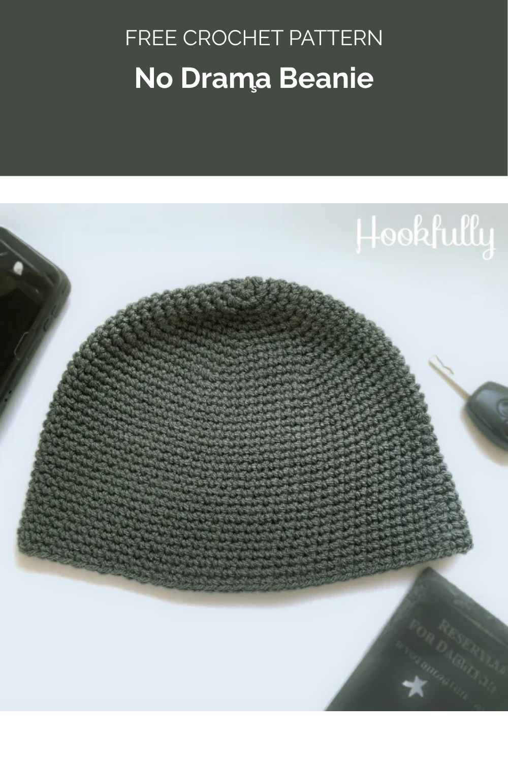 No Drama Beanie Free Crochet Pattern