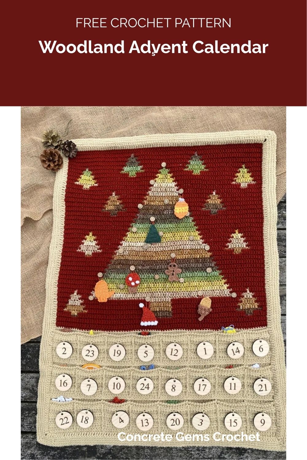 Woodland Advent Calendar Crochet Pattern