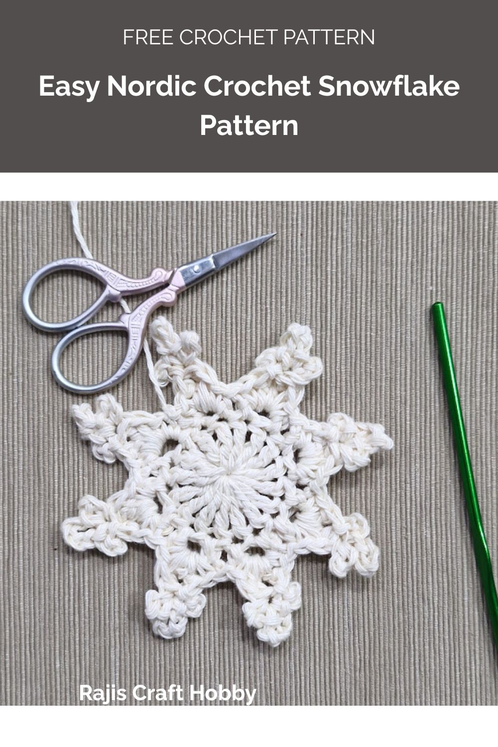Easy Nordic Crochet Snowflake Pattern