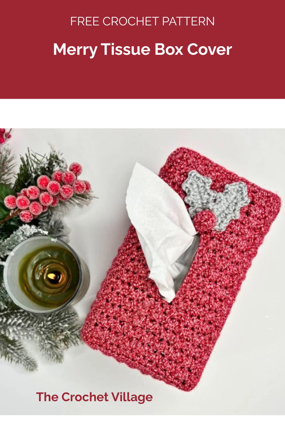 Merry Tissue Box Cover Crochet Pattern
