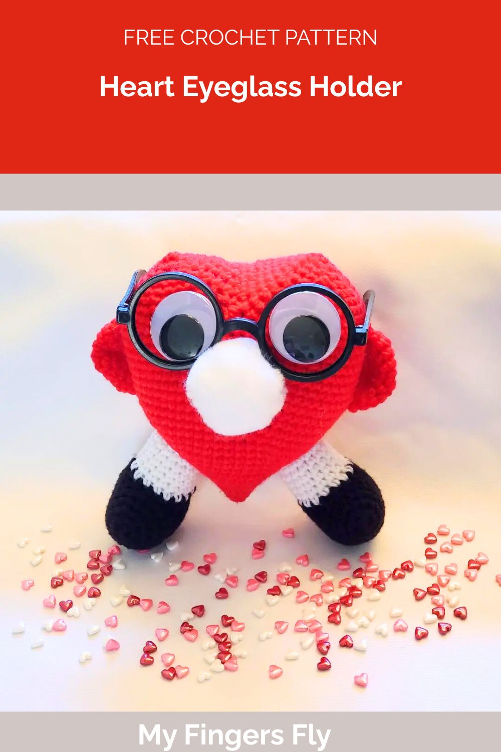 Heart Eyeglass Holder Crochet Pattern