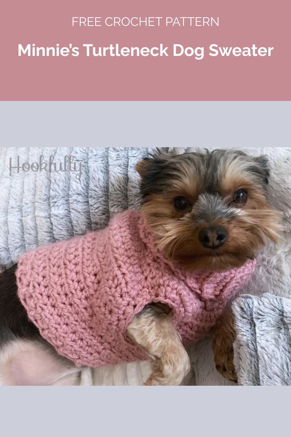 Minnie’s Turtleneck Dog Sweater Crochet Pattern